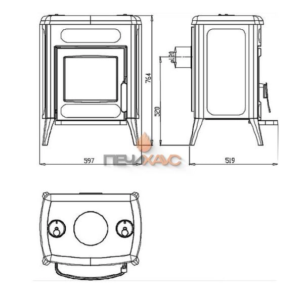 Печь-камин Plamen Amity 3 N в Санкт-Петербурге и ЛО, выгодная цена в магазине Печи Хаус